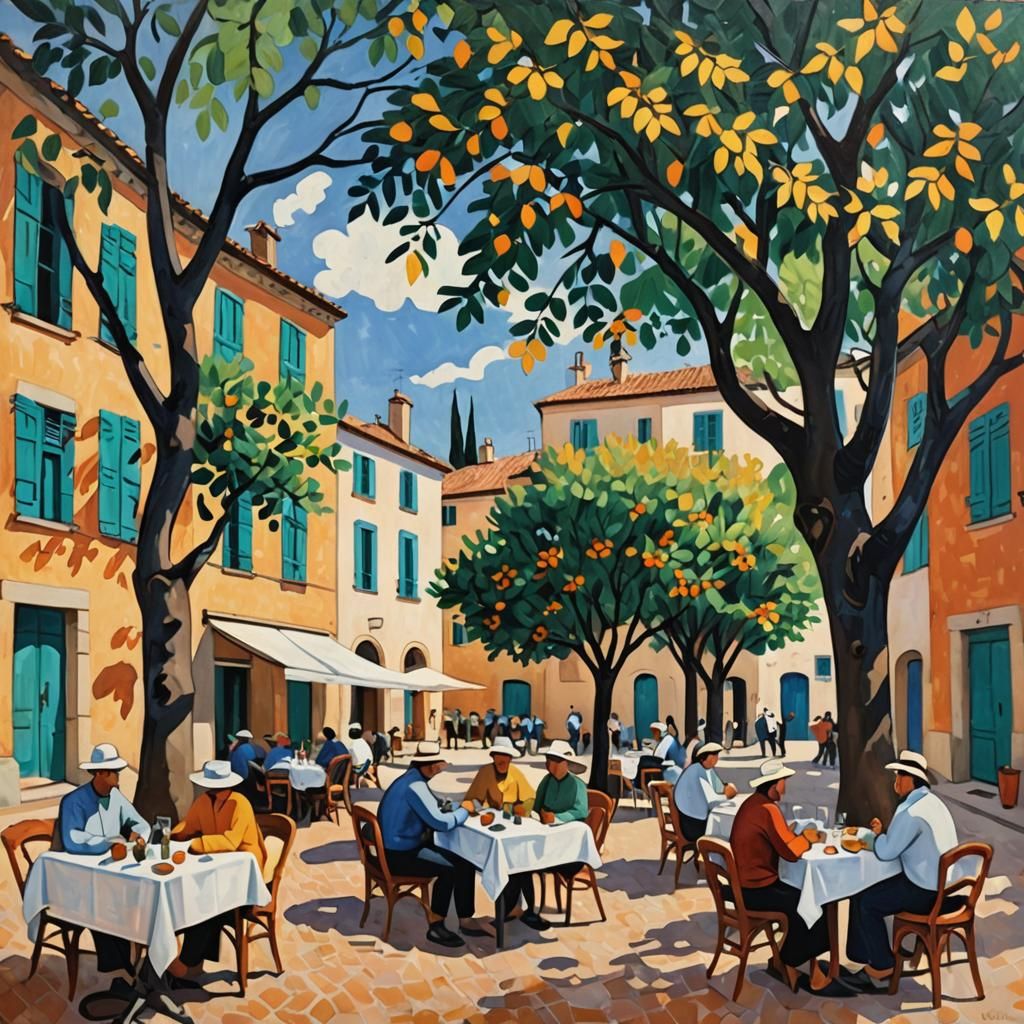 Sunday morning in Provence - AI Generated Artwork - NightCafe Creator