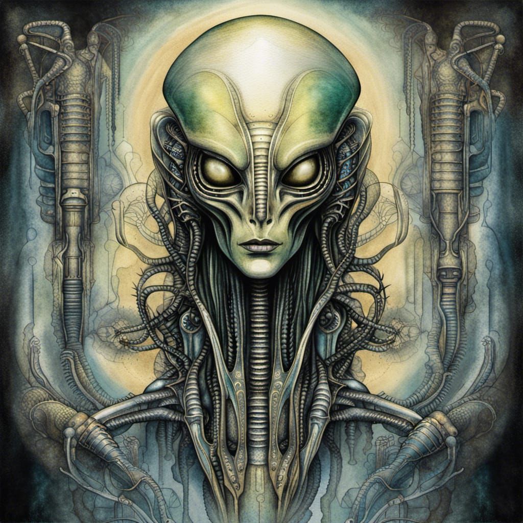 Tribute to H.R. Giger - AI Generated Artwork - NightCafe Creator