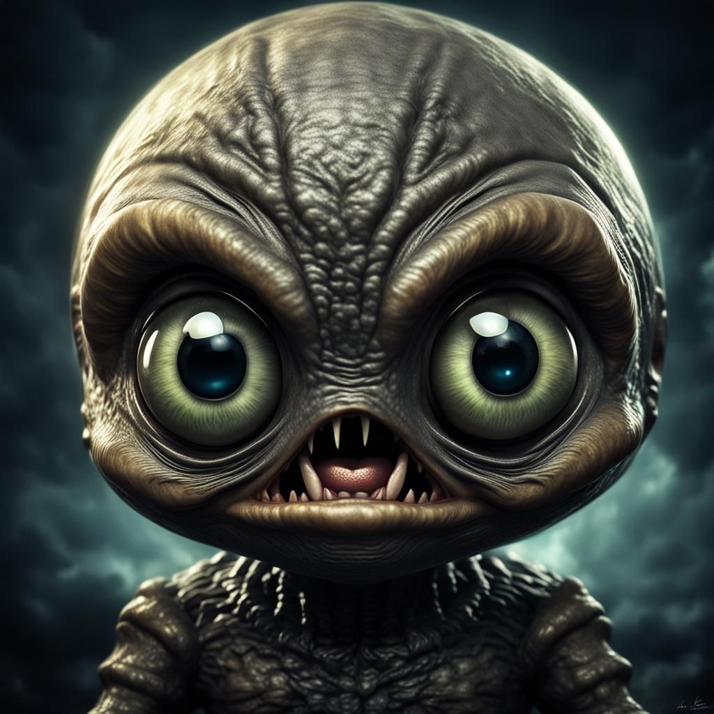 Sinister baby sea monster - AI Generated Artwork - NightCafe Creator