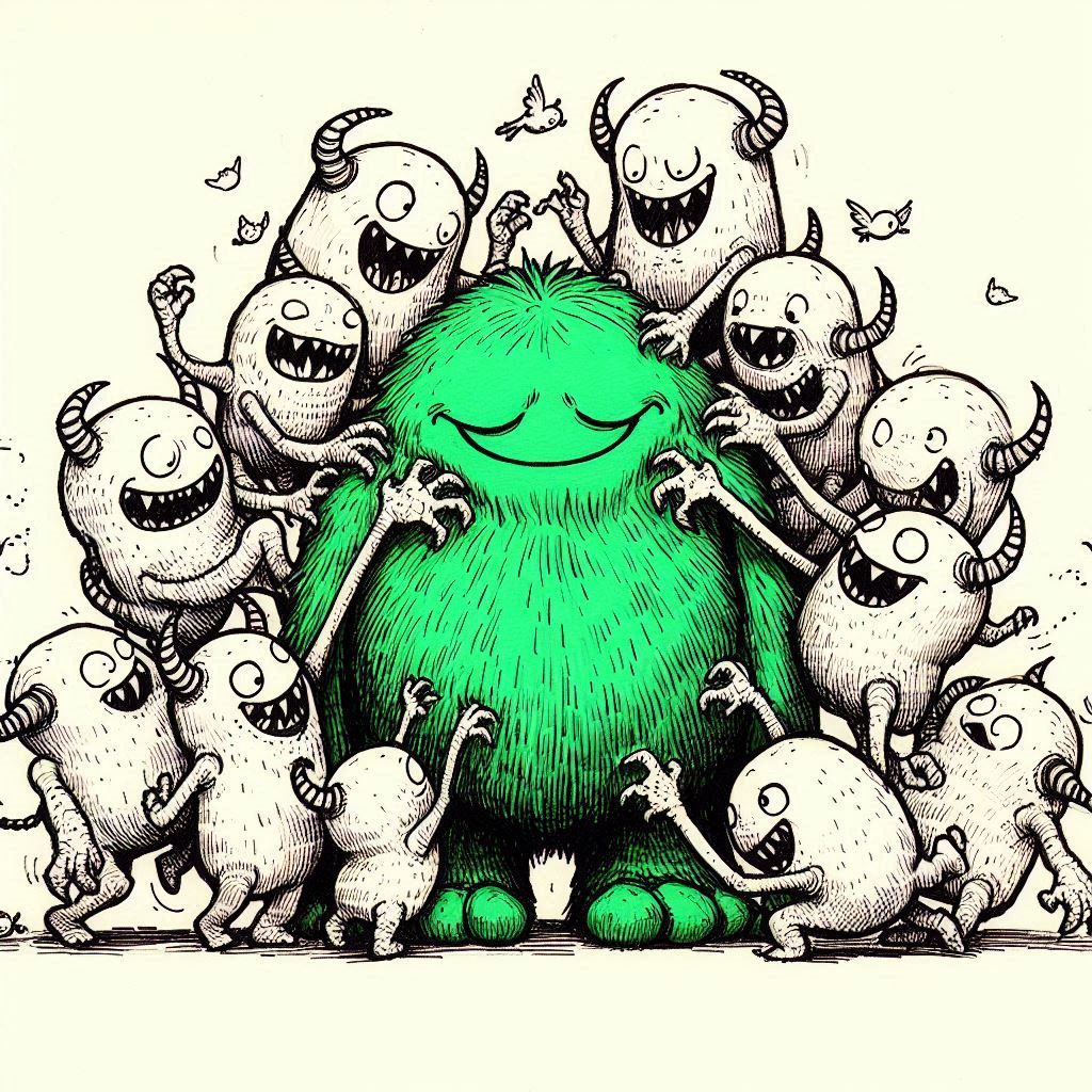 playing with the little ones - AI Generated Artwork - NightCafe Creator