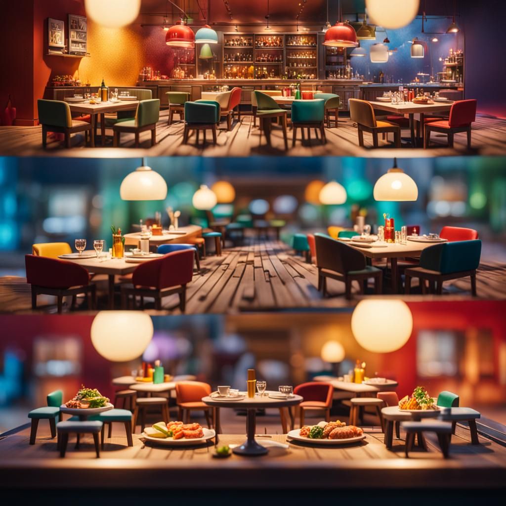 Mini Restaurants - AI Generated Artwork - NightCafe Creator