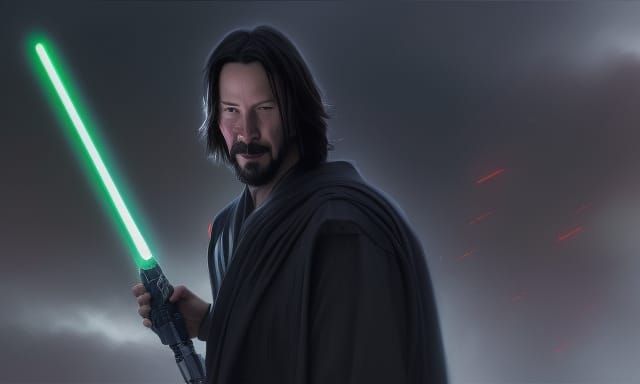Keanu Reeves as a Jedi Master - AI Generated Artwork - NightCafe Creator