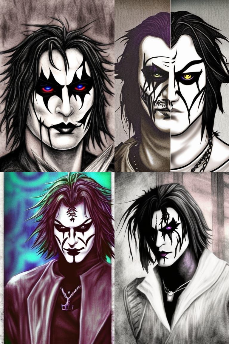 Eric Draven aka The Crow. - AI Generated Artwork - NightCafe Creator
