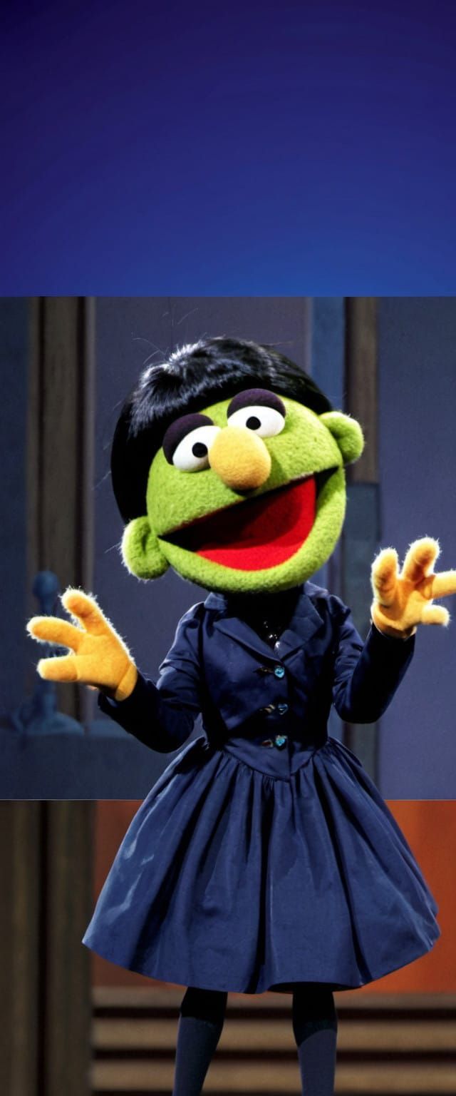 Whimsical Muppet Girl Delights in Morning Laughter - AI Art