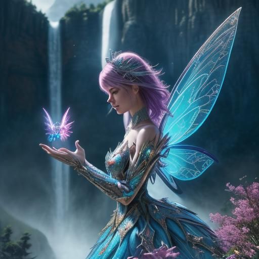 Amazingly Stunningly Beautiful colorful fancy fantasy fairy with ...