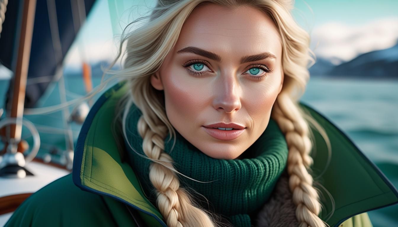 a devastatingly beautiful Norwegian woman with high cheek bones and ...
