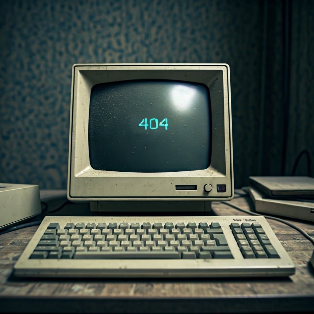 A very old computer in a very old room.