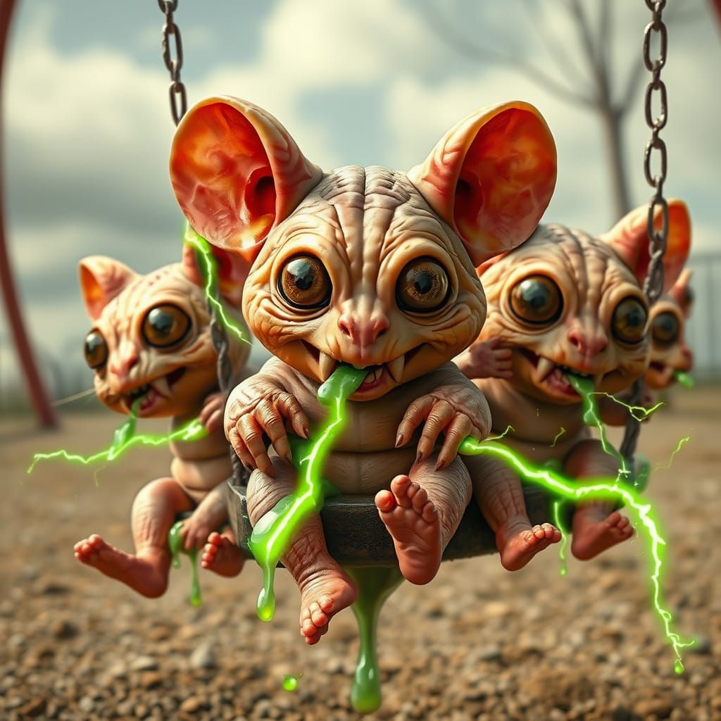 slime spitting creatures - Extreme Happy Earthworm Humanoids...