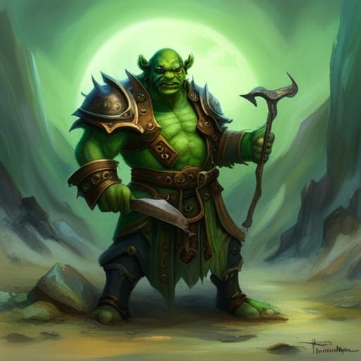 Shadowmoon Clan Orc Grunt from Warcraft 2 Beyond the Dark Portal. - AI ...