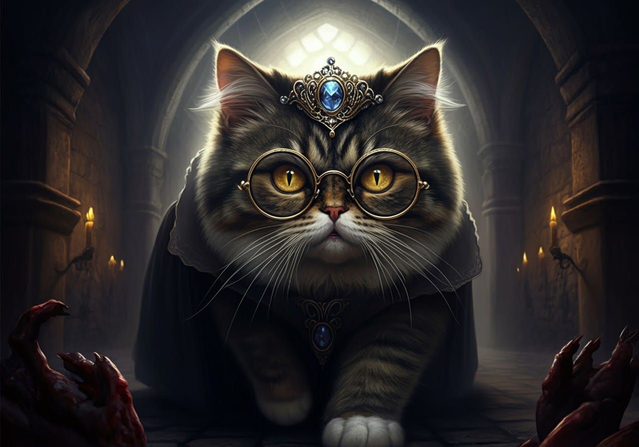 Princess Donut Hunting - Regal Cat Stalking in Victorian Dun...