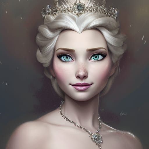 Queen Elsa Royal Painting - AI Generated Artwork - NightCafe Creator