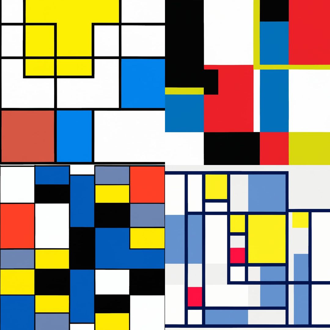 Mondrian pattern - AI Generated Artwork - NightCafe Creator