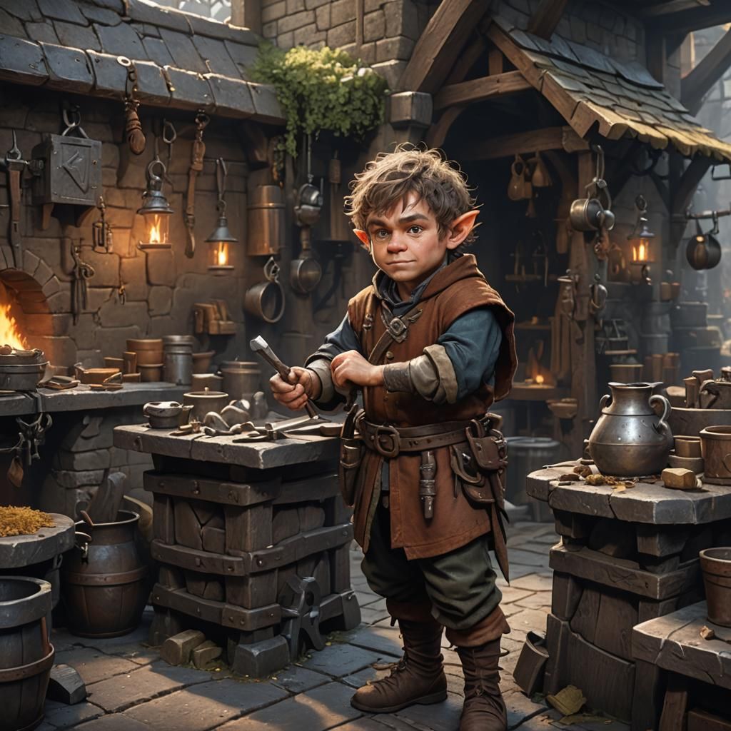 The Halfing Merchant - AI Generated Artwork - NightCafe Creator