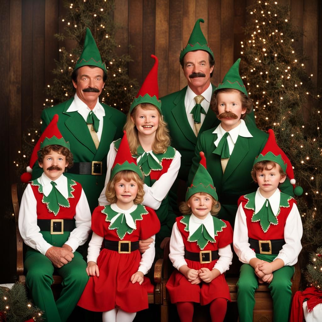 1980s Sears Family Portrait of Elves II - AI Generated Artwork ...