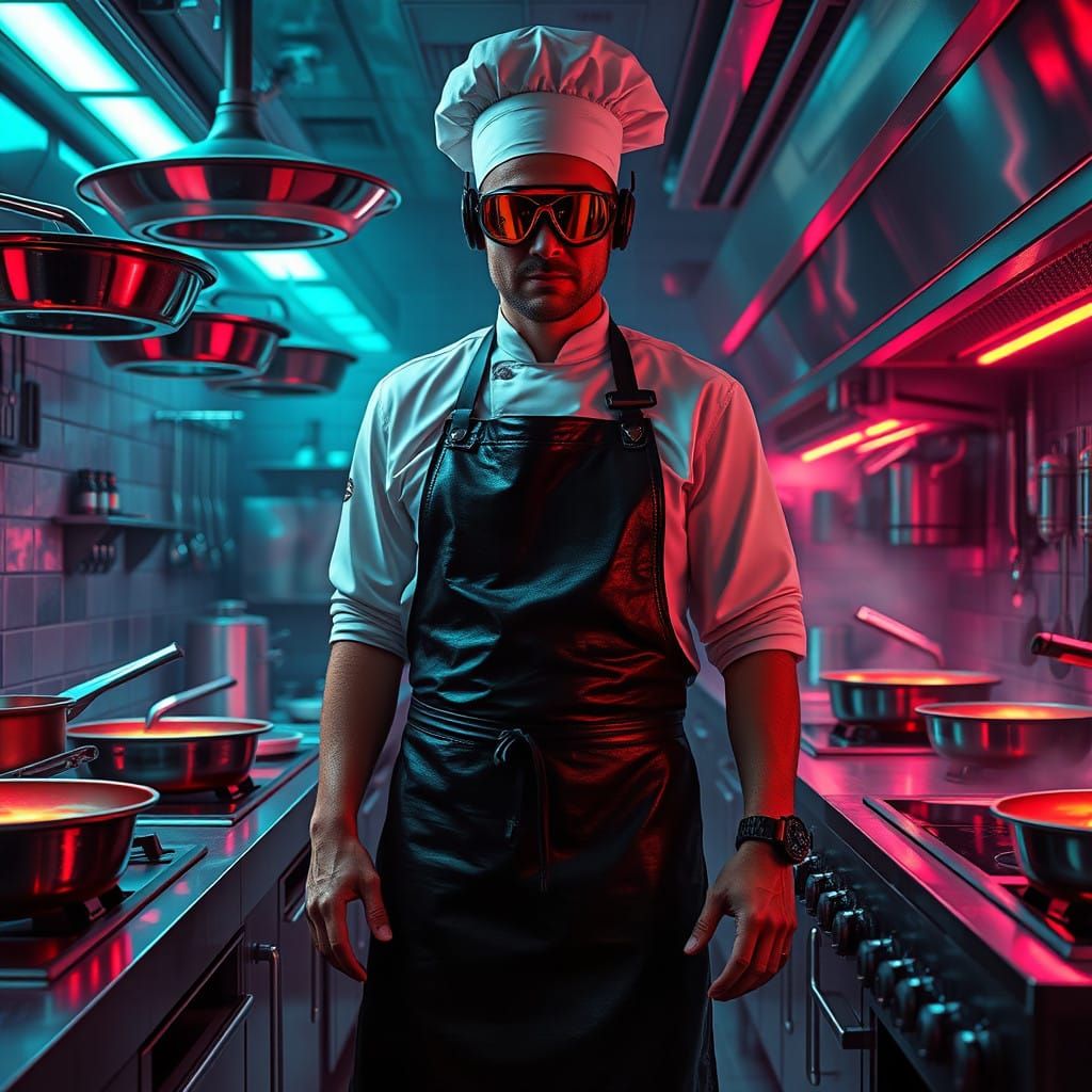 Cyberpunk cafe kitchen - Neo-Noir Cafe in Cyberpunk Kitchen ...