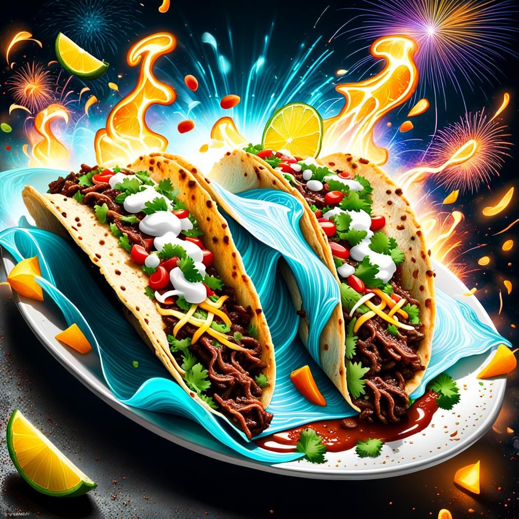 Yummy tacos!!.. 😋 - AI Generated Artwork - NightCafe Creator