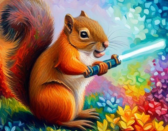Obi Wan Squirrel - AI Generated Artwork - NightCafe Creator