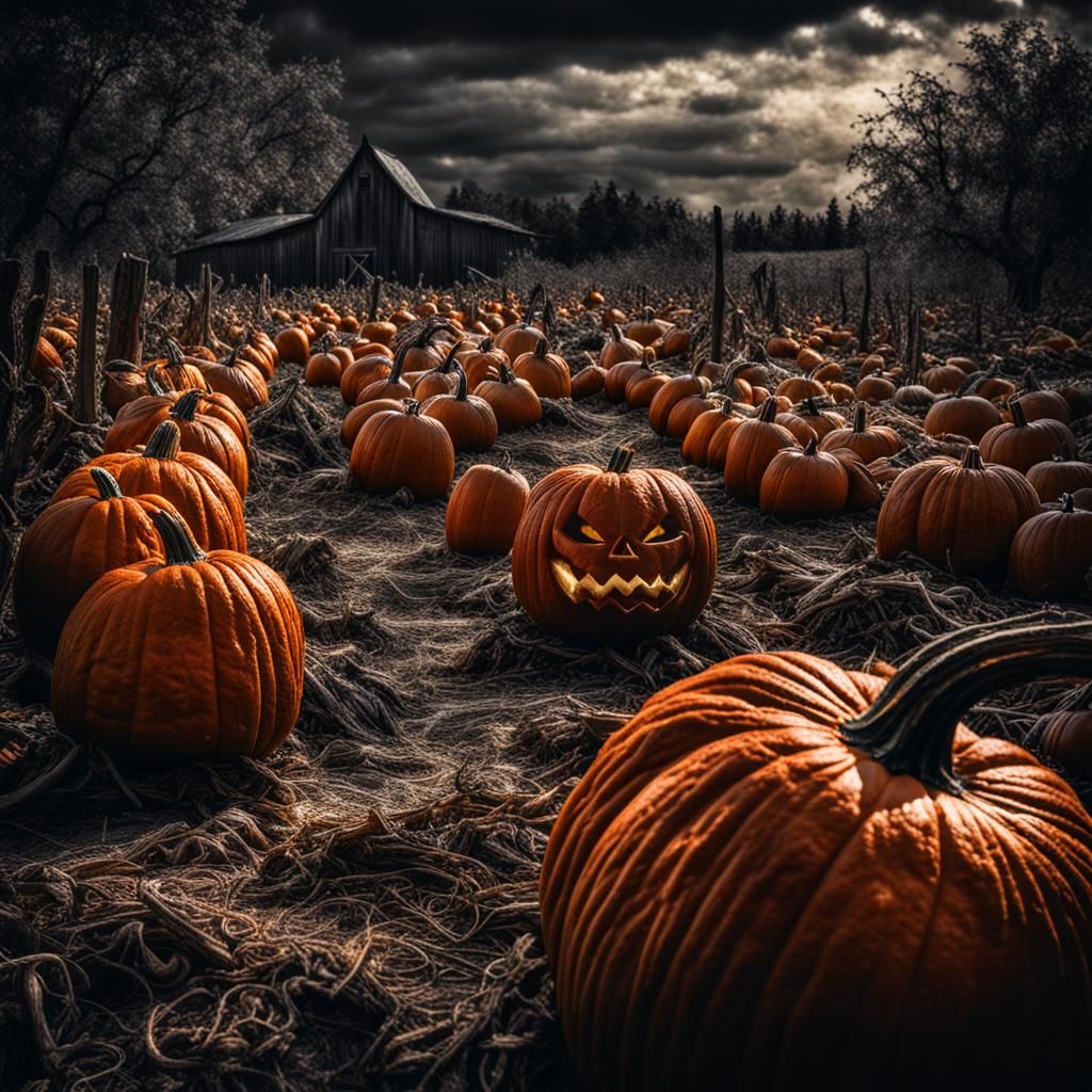 Pumpkin patch - AI Generated Artwork - NightCafe Creator