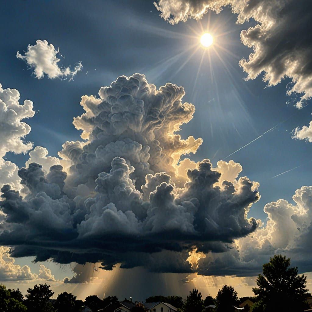 Sunny Skies Replace Cloudy Days in Vibrant Waterco... - AI Art