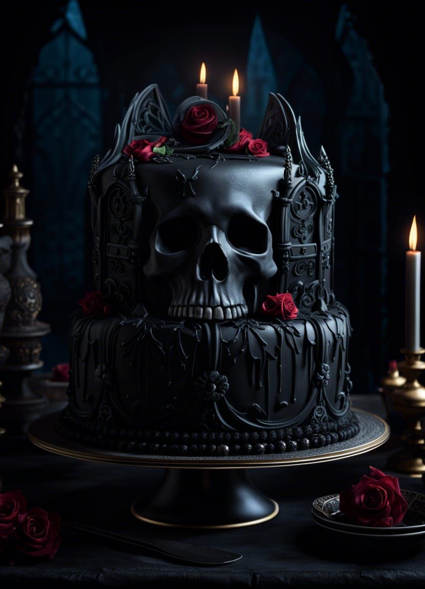 Goth Cakes - AI Generated Artwork - NightCafe Creator