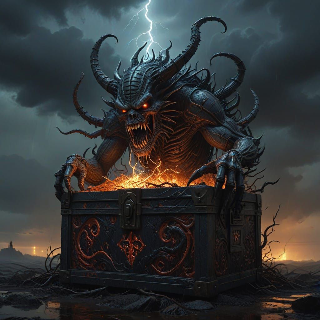 A vivid and haunting, hyperrealistic, hyper-detailed Ink and oil ...