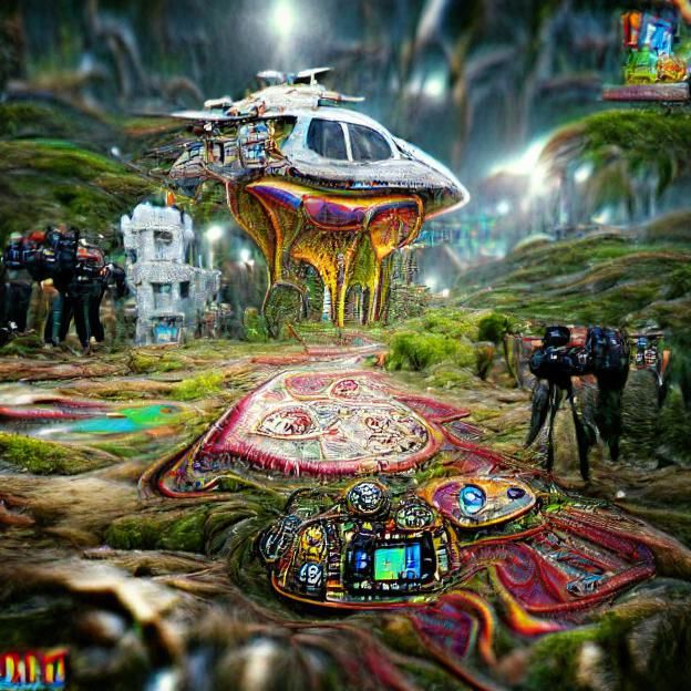 DMT Landing Pad on Planet Earth - AI Generated Artwork - NightCafe Creator