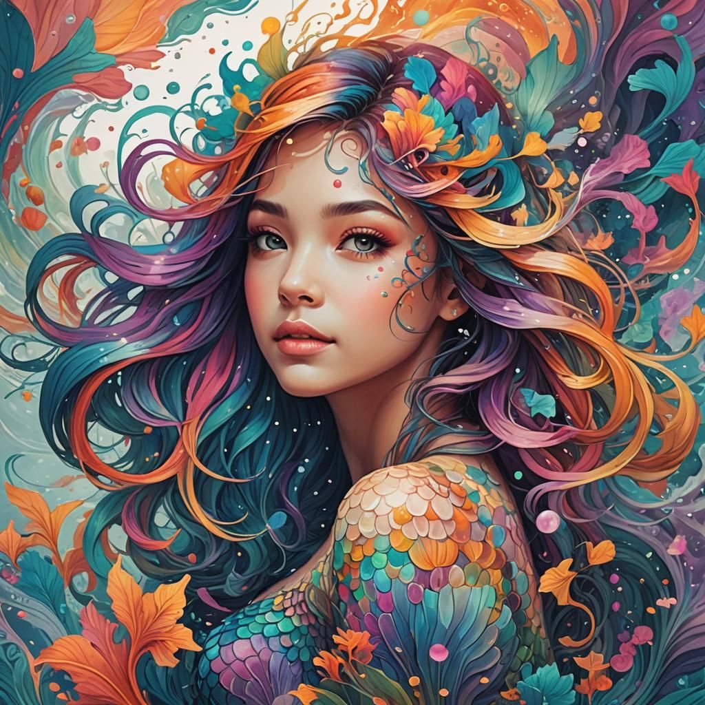 Emerges from the colors... - AI Generated Artwork - NightCafe Creator