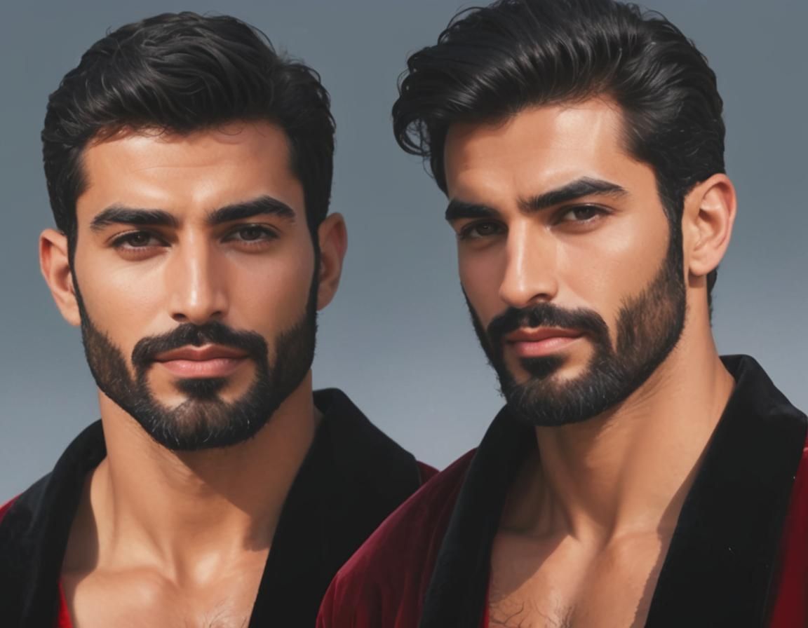 Husain and Mahmud, handsome attractive Syrian males - AI Generated ...