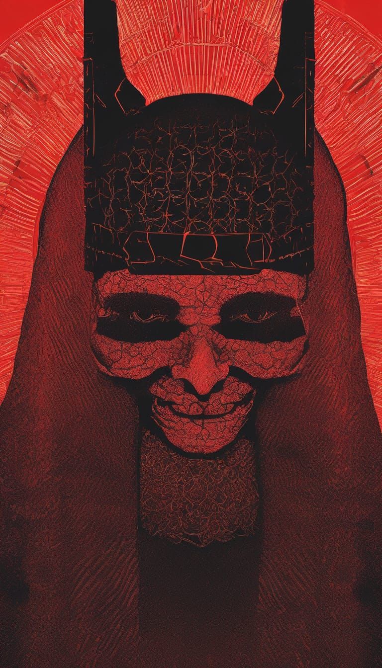 Vibrant Crown of Thorns Portrait with Dramatic Cut... - AI Art