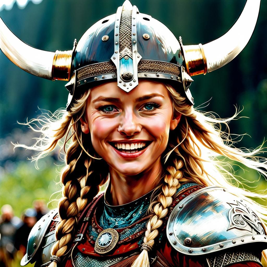 Viking young maiden - AI Generated Artwork - NightCafe Creator