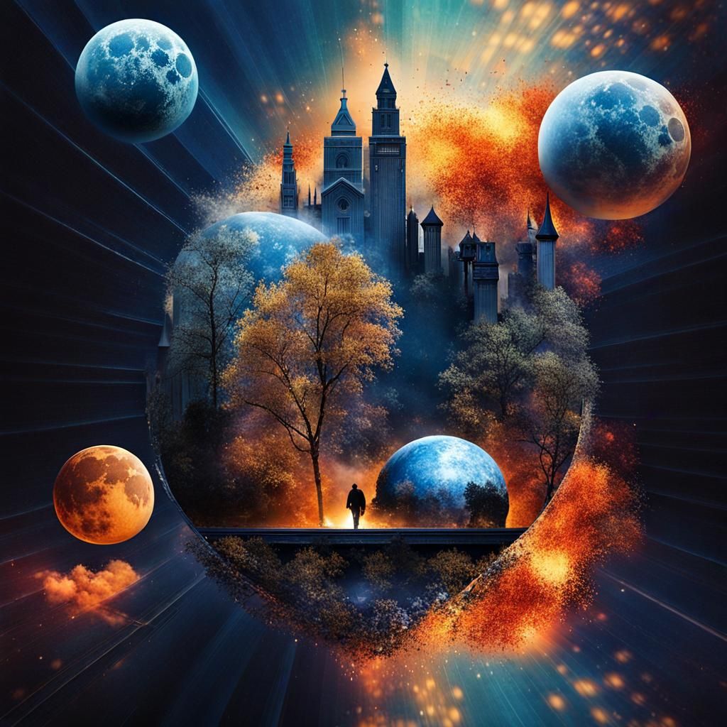 Between Two Worlds - One Earthly, One Ethereal - AI Generated Artwork ...