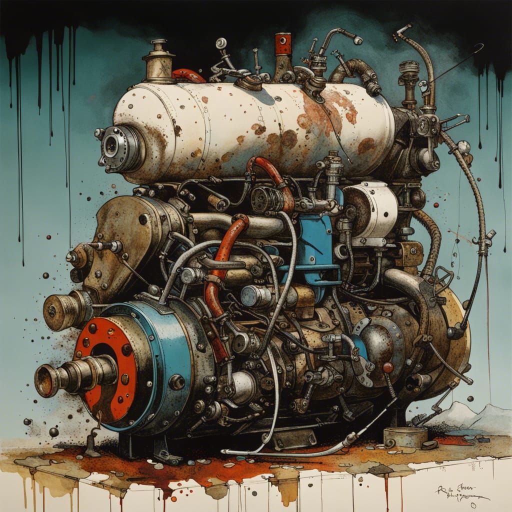 The whole bag of sharp amazing tiny engines - AI Generated Artwork ...