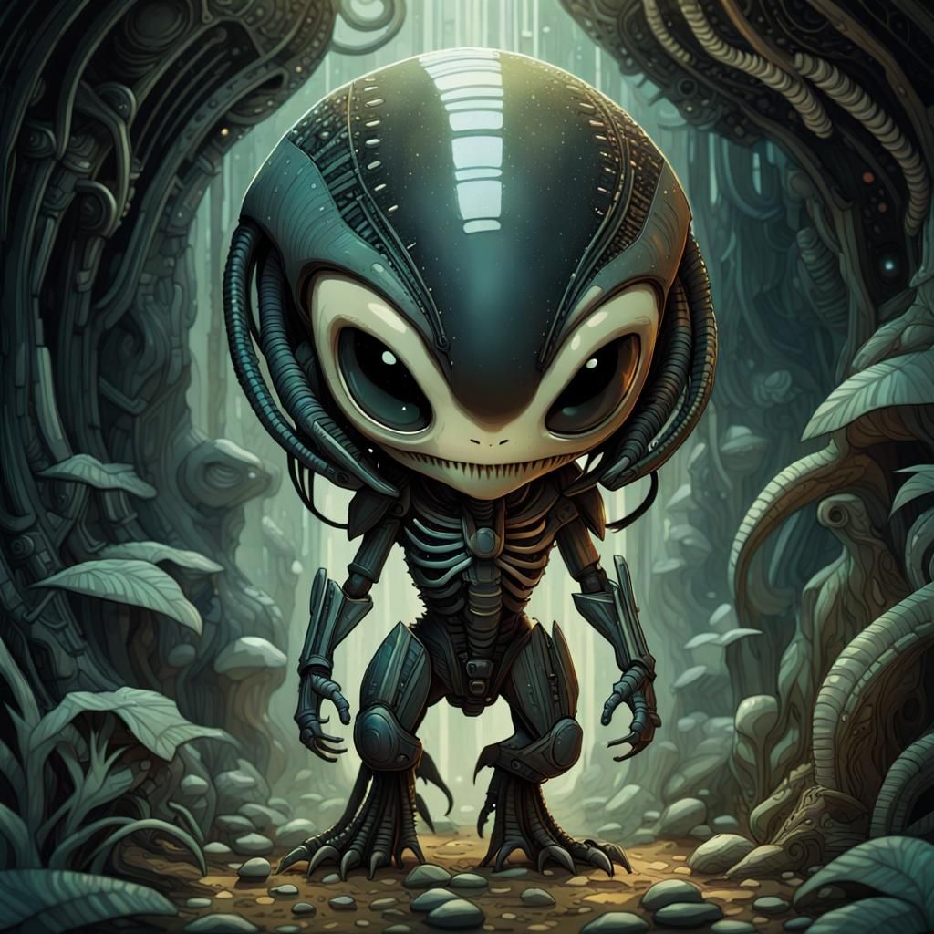 Chibi Xenomorph 2 - AI Generated Artwork - NightCafe Creator