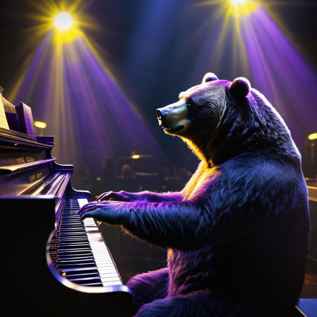Bear concert - AI Generated Artwork - NightCafe Creator