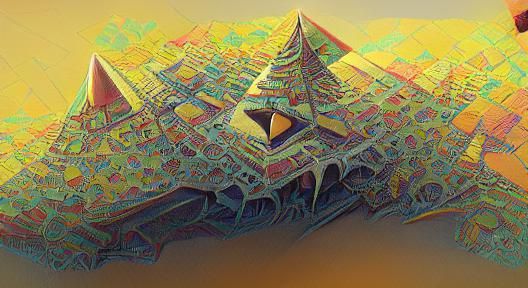 3D Printed Sierpinski Pyramid - AI Generated Artwork - NightCafe Creator