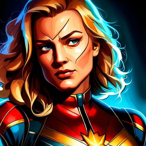 Captain Marvel - AI Generated Artwork - NightCafe Creator