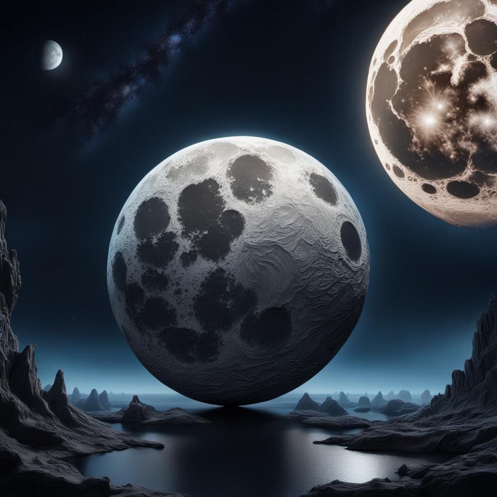The moon has landed on an Alien Planet - AI Generated Artwork ...
