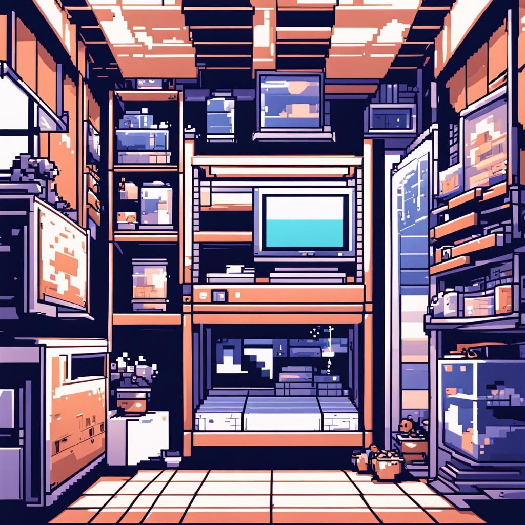 8 bit pixel bedroom - You are hamster now - AI Generated Artwork ...