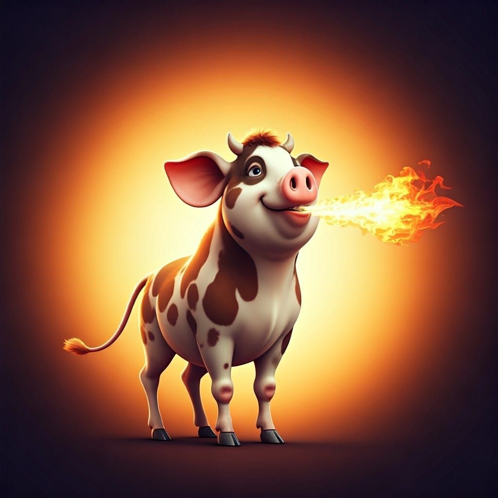 Mythical Creature with Pig Head, Cow Body, and Dra... - AI Art