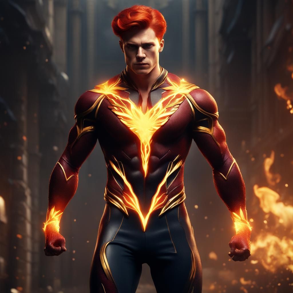 Superhero "Phoenix" - AI Generated Artwork - NightCafe Creator