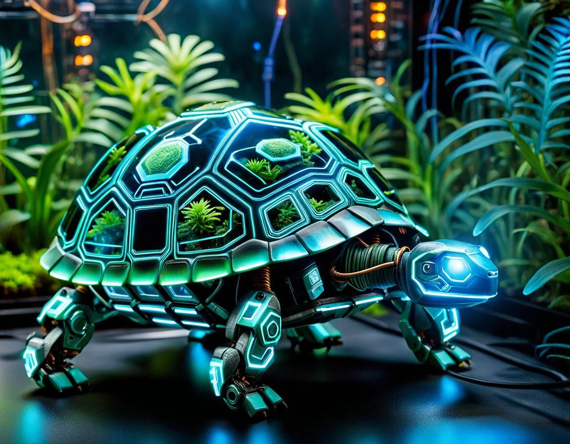 Cyborg pet Turtle - AI Generated Artwork - NightCafe Creator