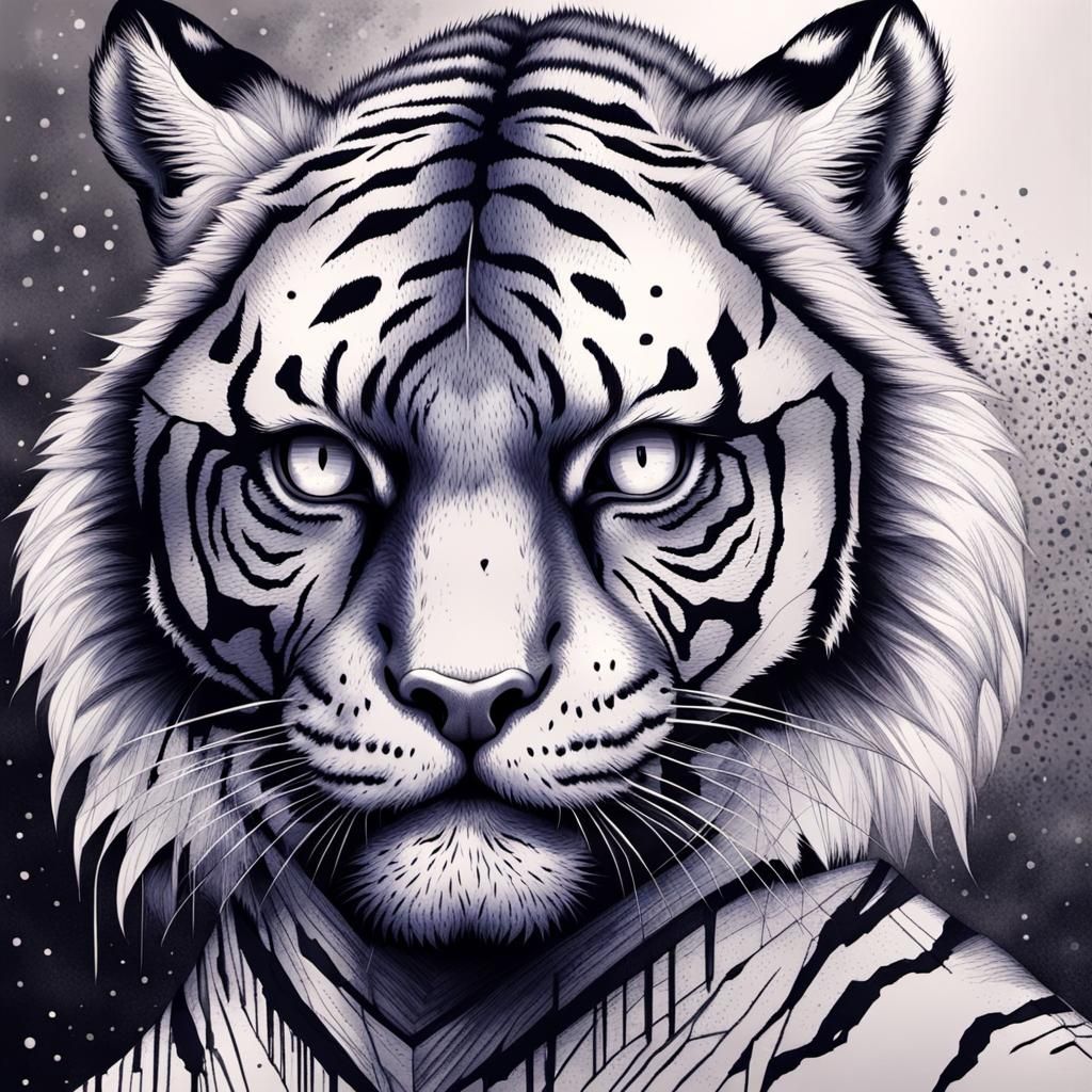 Cyber Tiger - AI Generated Artwork - NightCafe Creator