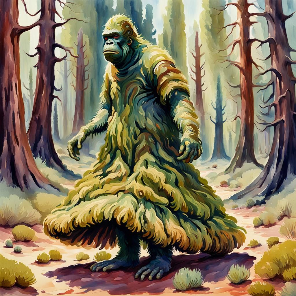 bigfoot hides - AI Generated Artwork - NightCafe Creator