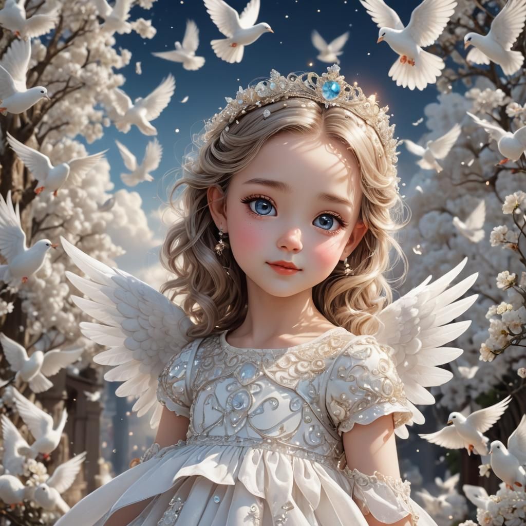 Precious Angel - AI Generated Artwork - NightCafe Creator