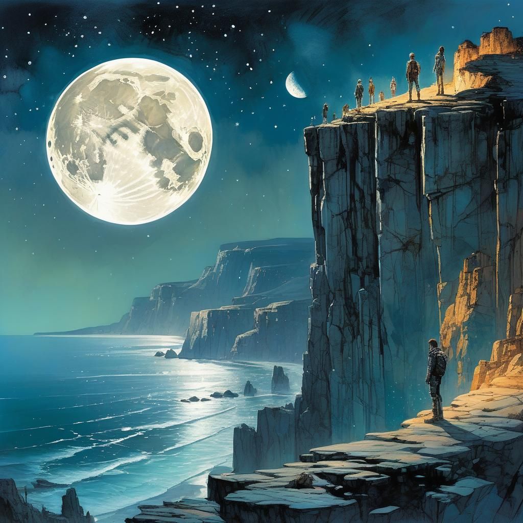 Two moons - AI Generated Artwork - NightCafe Creator