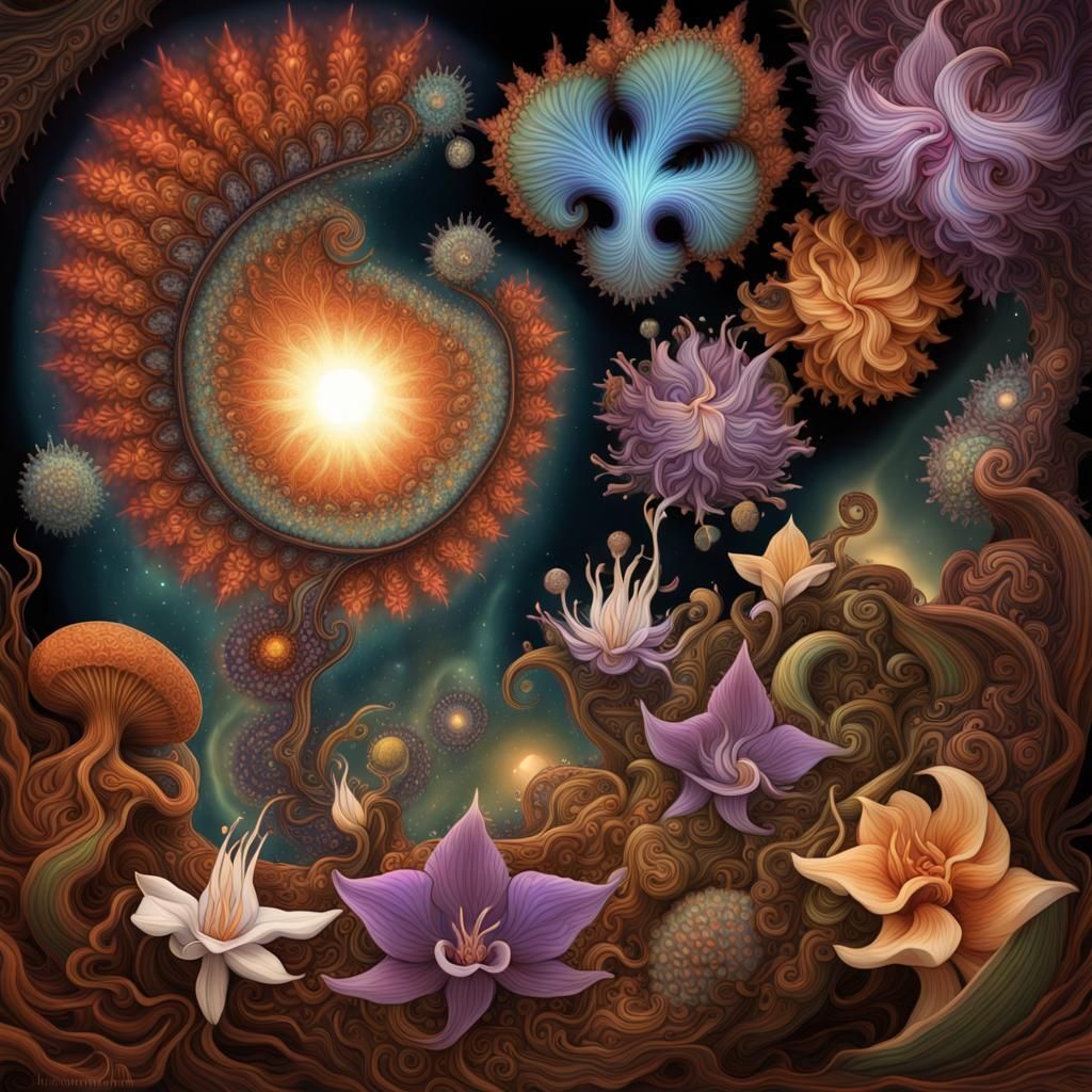 Hippy Pixie Fractals - AI Generated Artwork - NightCafe Creator