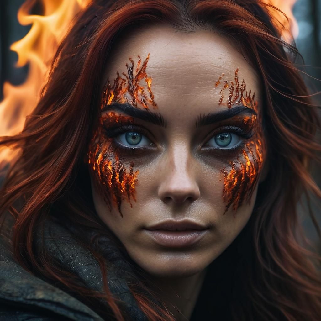 fire lady - AI Generated Artwork - NightCafe Creator
