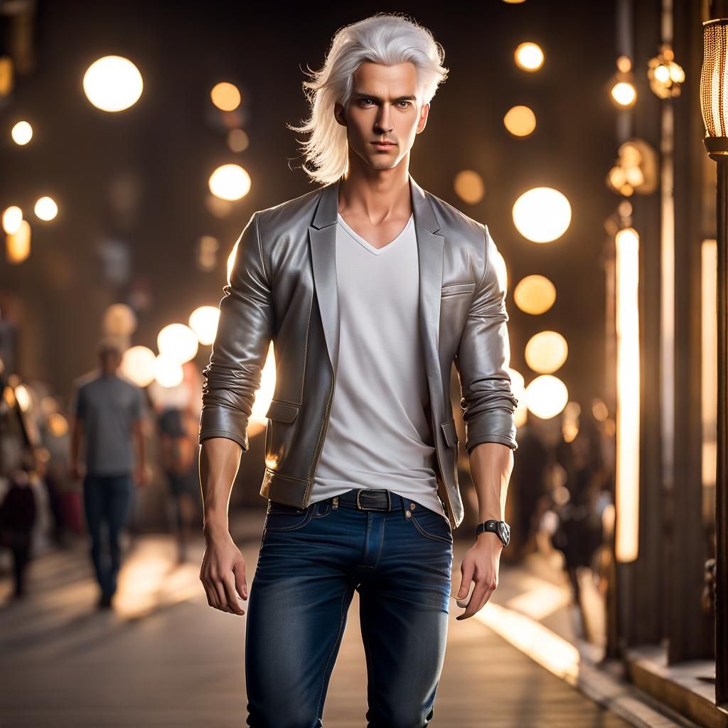 Silver male - AI Generated Artwork - NightCafe Creator