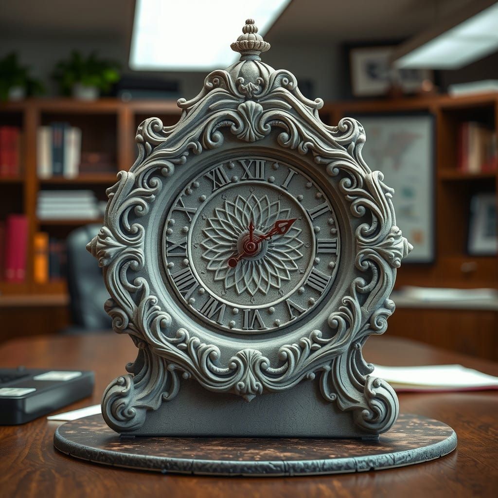 A clay clock - A clay clock