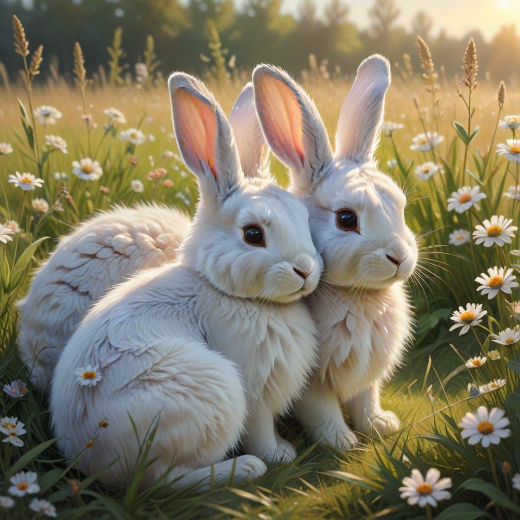 Cute Rabbit Pair - Cute Rabbit Pair